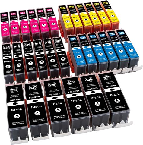 ESMOnline 30 Komp Druckerpatronen Als Ersatz Zu Canon PGI 525 CLI 526