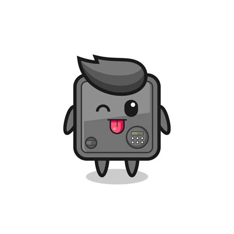 Premium Vector Cute Safe Box Character In Sweet Expression While