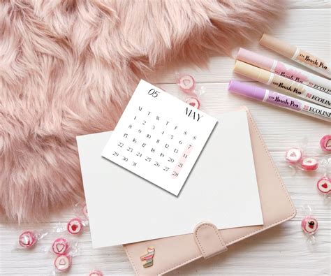 Minimalist Printable Mini Calendar 2023 2x3 Inch Mini Etsy