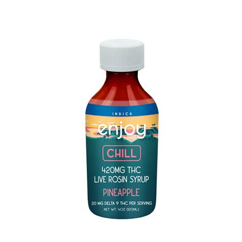 Enjoy Hemp Fast Acting Live Rosin 420mg Delta 9 Thc Syrup For Chill