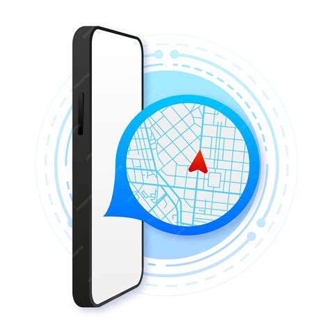 Premium Vector Map Gps Navigation App Mobile Map Application