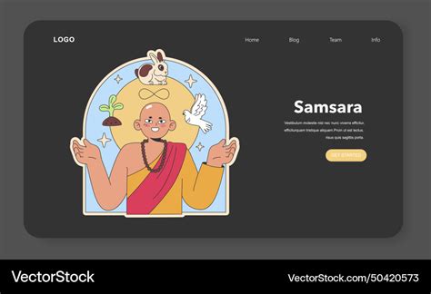 Samsara Concept Flat Royalty Free Vector Image