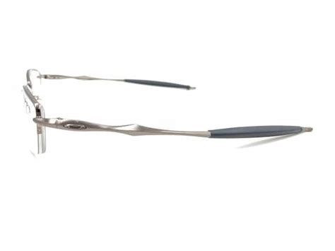 Oakley Sculpt Brushed Chrome Gray Half Rim Eyeglasses… Gem
