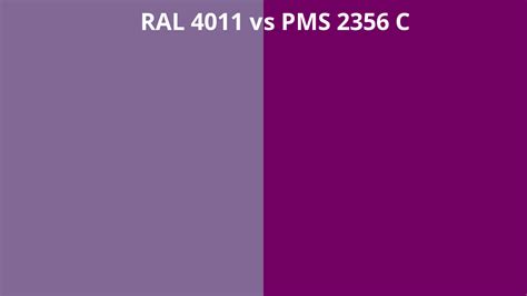 Ral 4011 Vs Pms 2356 C Ral Colour Chart Uk