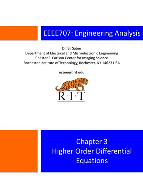 Chapter 3 Higher Order Differential Equations Pdf Ordinary Differential Equation Equations