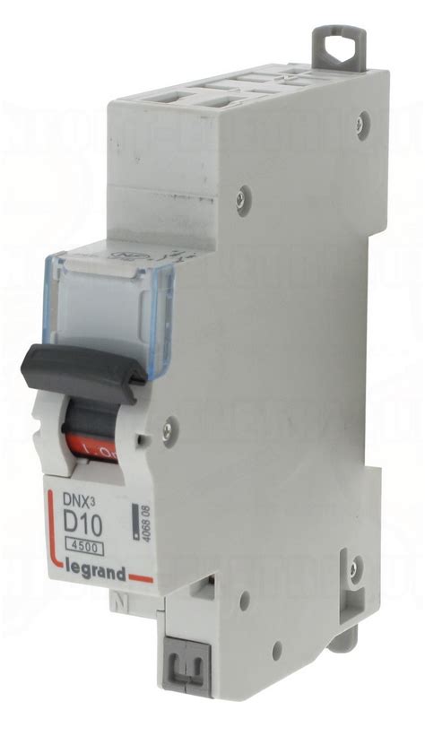 Disjoncteur 10A 4 5kA Courbe D Phase Neutre Legrand DNX3 Aut