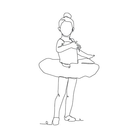 Premium Vector Continuous Line Illustration Of Ballet Dancer