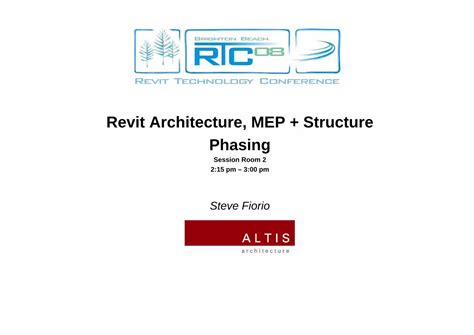Pdf Revit Architecture Mep Structure Phasing Phasing Revit