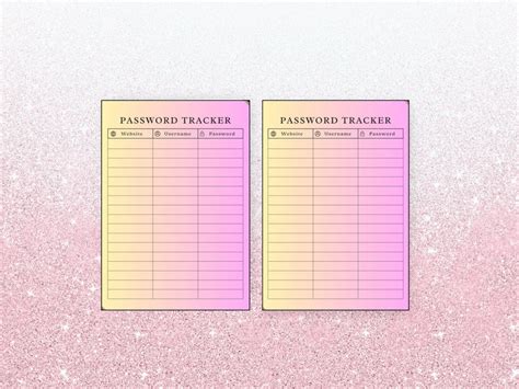 Password Tracker Etsy