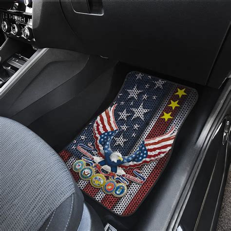 Bald Eagle Us Military Medal Car Floor Mats For Independence Day