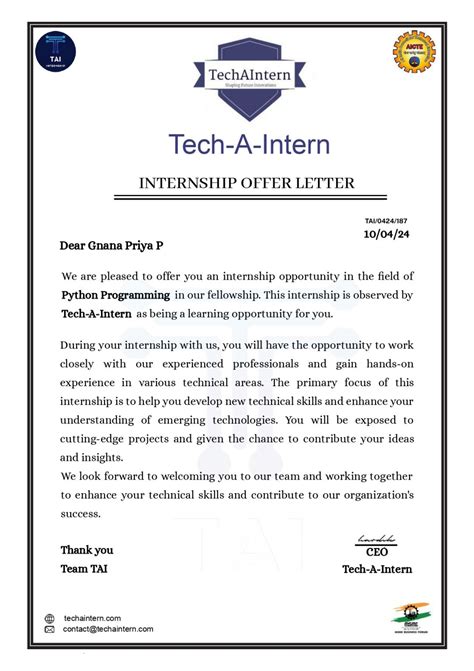 Internship Pythonprogramming Techaintern Gnana Priya P