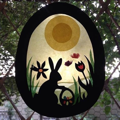 Stained Glass Easter Rabbit Crafts
