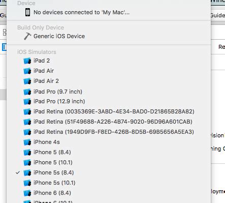 Ios Xcode Project Not Showing List Of Simulators Stack Overflow