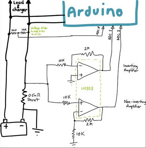 How To Measure Pos And Neg Voltages Across Shunt Resistor General Electronics Arduino Forum