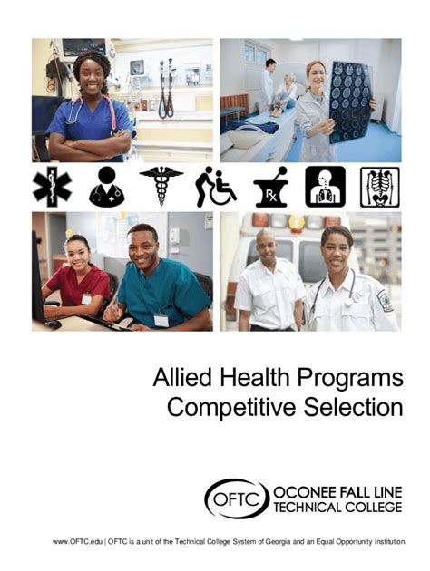 Fillable Online Oftc Allied Health Programs Competitive Selection