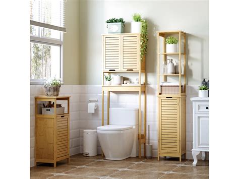 Meuble WC Meuble Dessus Toilettes Style Cosy Dim 60L X 23l X 173H Cm