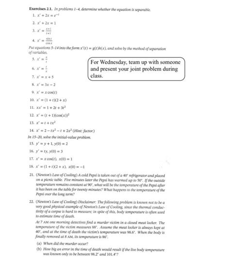 Solved Exercises 2 1 ﻿in Problems 1 4 ﻿determine Whether