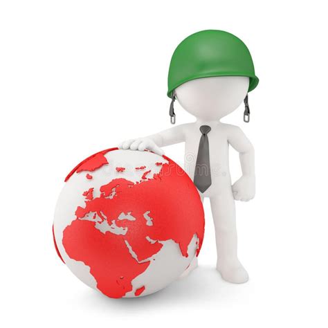 Homme D Affaires Avec Le Globe De Carte Du Monde Illustration Stock