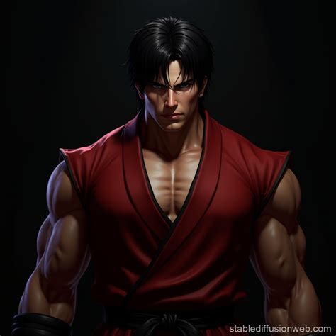 Jin Kazama Tekken Symbolic Portrait Stable Diffusion Online