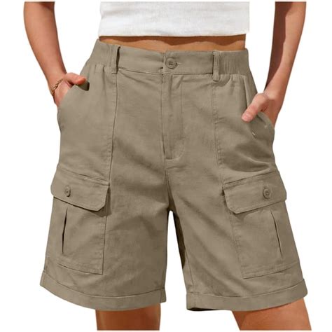 Bermuda Shorts For Women 2026 Casual Summer High Waisted Cargo Shorts