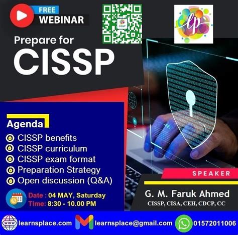 Register For Cissp Webinar On May 4 G M Faruk Ahmed Cissp Cisa