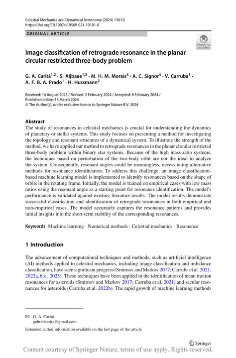 Image Classification Of Retrograde Resonance In The Planar Circular Restricted Three Body