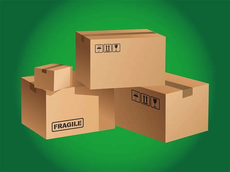 Cardboard Boxes Vector Vector Art And Graphics