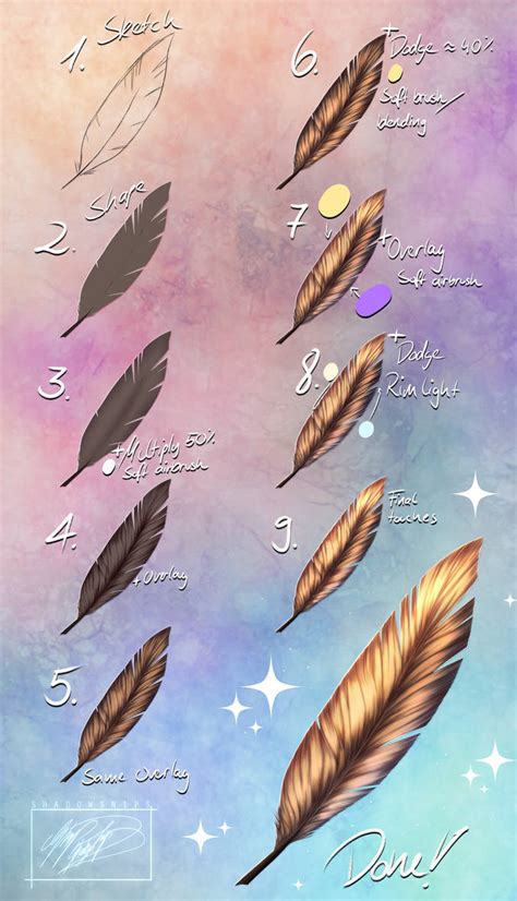 Feathers Tutorial By Shadowsnips On Deviantart