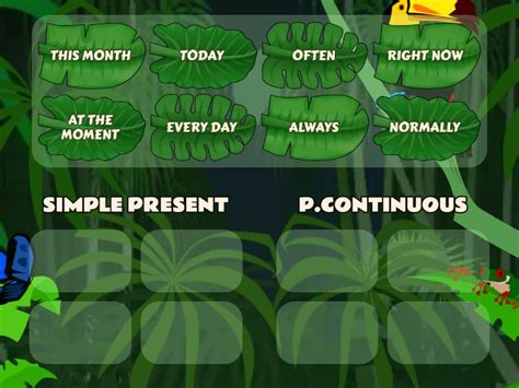 SIMPLE PRESENT VS PRESENT CONTINUOUS Group Sort