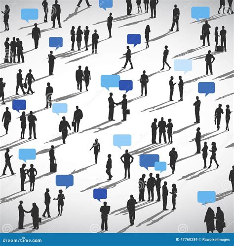 Business People Speech Bubbles Communication Discussion Concept Stock Illustration