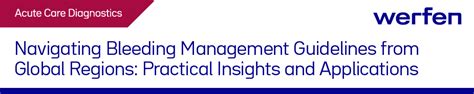 Navigating Bleeding Management Guidelines