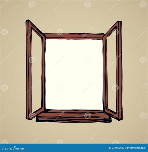 Ventana Abierta Dibujo Vectorial Ilustración Del Vector Ilustración