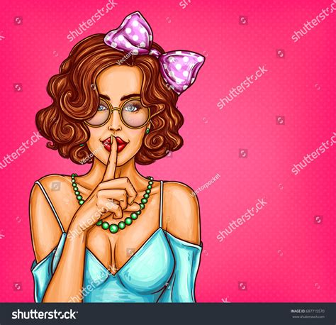 Vector Pop Art Illustration Sexy Girl Stock Vector Royalty Free