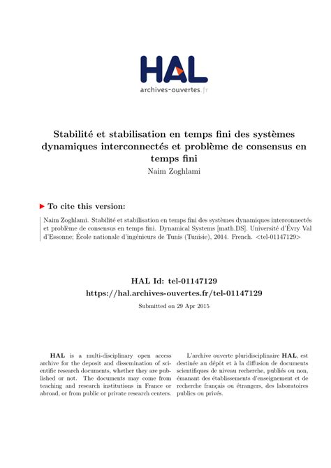 Pdf Finite Time Stability And Stabilization Of Interconnected