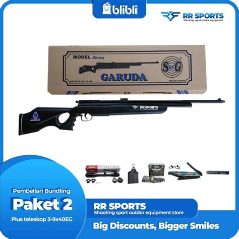 Jual Senapan Angin Uklik Sharp Garuda Teleskop Paket 2 Bundling Di