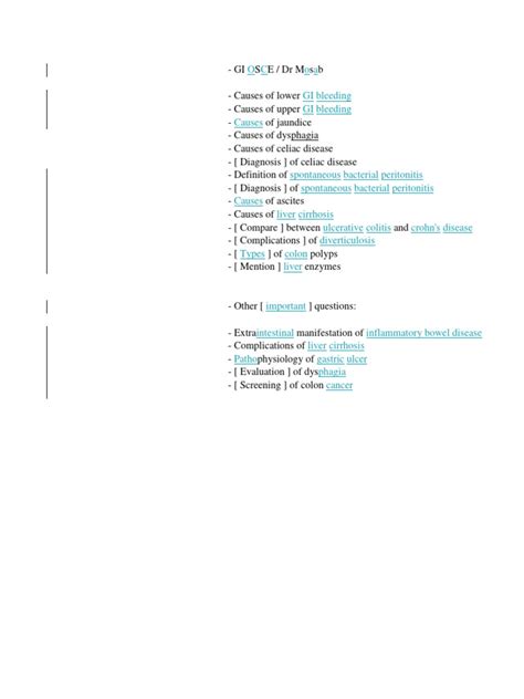 Gi Osce Pdf Wellness