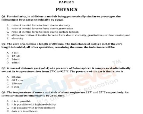 JEE Advanced Sample Paper