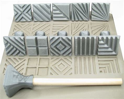 Pottery Texturing Ceramic Clay Tools Rélyéf Set Of Jumbo Etsy