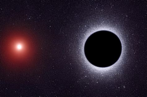 Premium Ai Image Star Orbit Around A Black Hole Generative Artificial