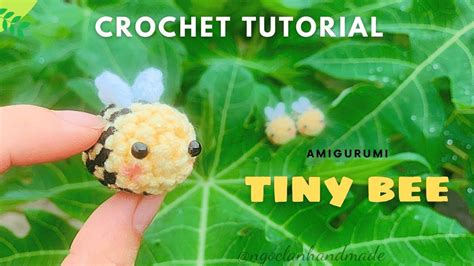 English Sub Tiny Bee Crochet Tutorial Hướng Dẫn Móc Ong Nhỏ Bằng