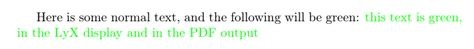 Formatting Lyx Add Automatic Text To A Branch And Format It Tex