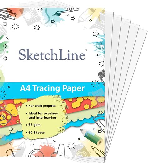 Sketchline Tracing Paper A4 Size 85”x11” 50 Sheets