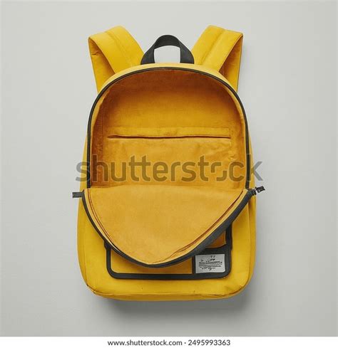 Create Yellow School Backpack Laying Down Ai Generated Image 2495993363 Shutterstock