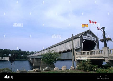 Worlds Largest Covered Bridge In Hartland New Brunswick Canada Stock