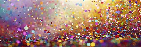 Colourful Confetti Explosion With Blur Background Colourful Confetti