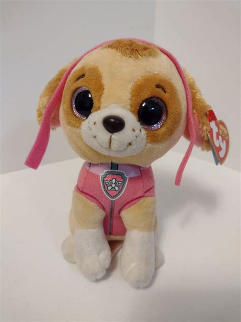 Ty Beanie Boos Paw Patrol Skye Cockapoo Plush 6 Dog Pink 2018 Tag