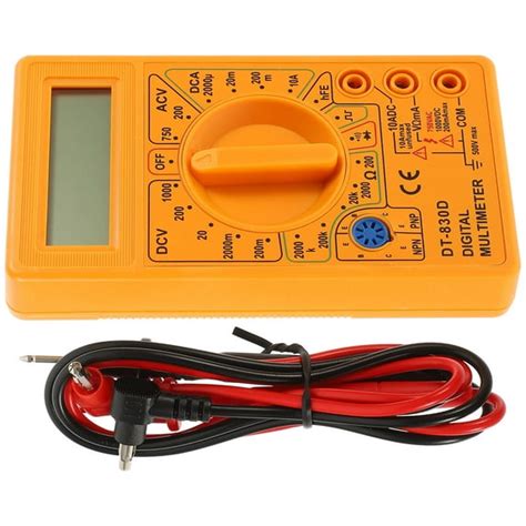 Leorx Mini Multimeter With Ampere Tester Yellow Continuity Buzzer Test