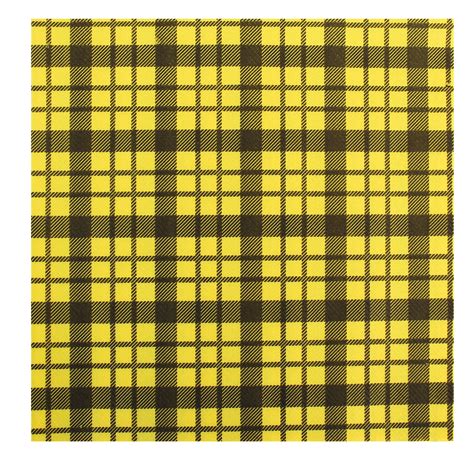 Yellow Tartan Airlaid Party Napkins Airlaid Party Napkins
