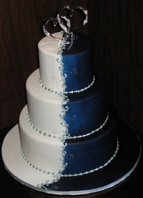Royal Blue Wedding Cake Ideas