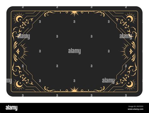 The Reverse Side Of A Tarot Cards Batch Frame With Fancy Pattern